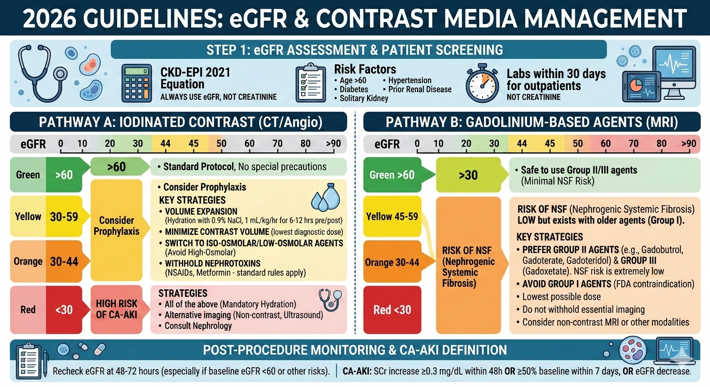2026 Contrast Media Guidelines: eGFR Thresholds & Safe Administration ...